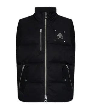 Moose Knuckles Westmount Logo Plaque Gilet - Black