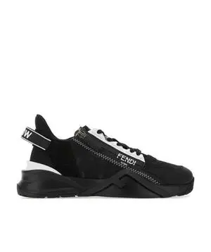 Fendi Nylon And Leather Low-tops