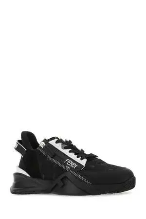 Fendi Nylon And Leather Low-tops