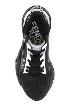 Fendi Nylon And Leather Low-tops