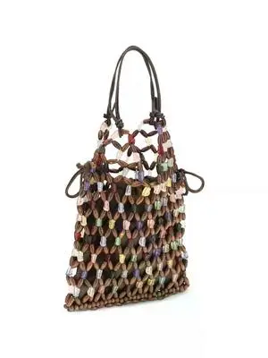 Staud Karla Bead Embellishment Shoulder Bag - Brown