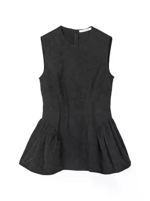Cecilie Bahnsen Daimi Eira-matelassé Sleeveless Blouse - Black