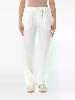 SPORTY & RICH Straight-leg Logo Patch Trousers