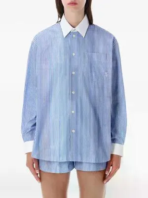 SPORTY & RICH Striped Cotton Shirt
