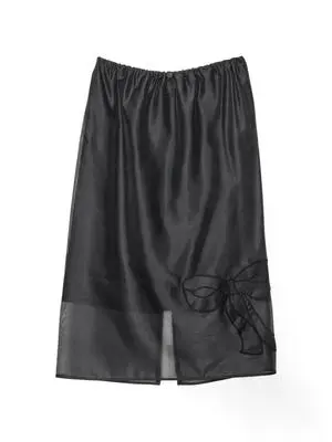 Cecilie Bahnsen Bria Bow-appliqué Straight Midi Skirt