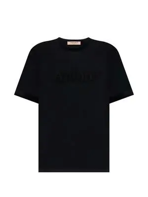TWINSET Bead-embellished Crewneck T-shirt - Black