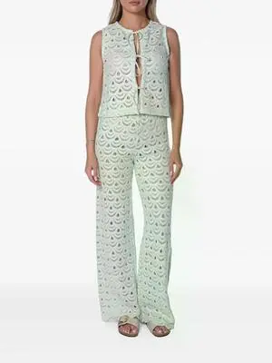 MC2 SAINT BARTH Inez Crochet Sequin-embellished Trousers