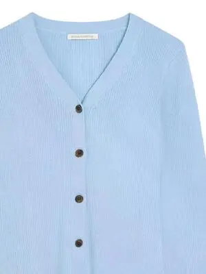 EMILIA WICKSTEAD Ash Ribbed-knit V-neck Cardigan