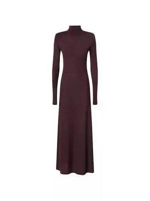 Pinko Turtleneck Maxi Dress - Purple