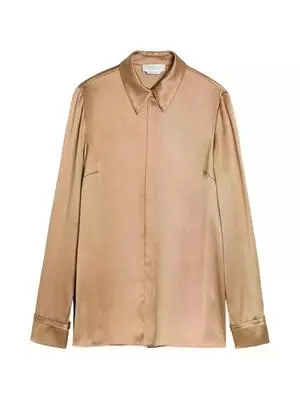 GABRIELA HEARST Cruz Satin Concealed-front Shirt