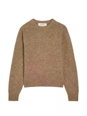 RÓHE Flecked-knit Crew-neck Sweater - Brown