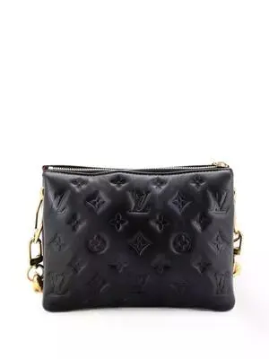 LOUIS VUITTON Coussin Bb Monogram Embossed Lambskin Crossbody Bag - Black