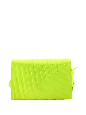 Balenciaga Embossed Leather Crossbody Bag With Strap - Green