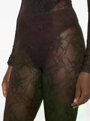 Andamane Loli Lace-pattern Cropped Leggings