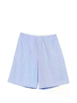 THE FRANKIE SHOP Striped Elasticated-waistband Shorts - Blue