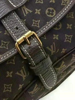 LOUIS VUITTON Monogram Mini Lin Saumur Messenger Bag - Brown