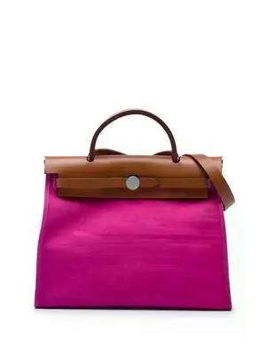 Hermès 2018 Toile Herbag Zip 31 Satchel - Pink