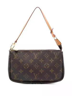 LOUIS VUITTON 1997 Monogram Pochette Accessoires Shoulder Bag - Brown