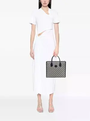 Gucci Gg Supreme Interlocking G Tote Satchel