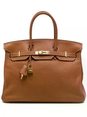Hermès 2009 Togo Birkin Retourne 35 Handbag - Brown