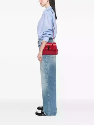 Gucci Calfskin Bamboo Satchel - Red