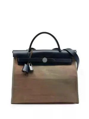 Hermès 2017 Toile Herbag Zip 31 Satchel - Brown