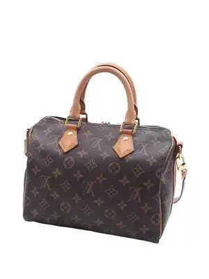 LOUIS VUITTON Monogram Speedy Bandouliere 25 Satchel - Brown