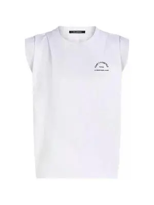Karl Lagerfeld Logo-print Sleeveless Tank Top - White