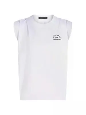 Karl Lagerfeld Logo Print Sleeveless Tank Top