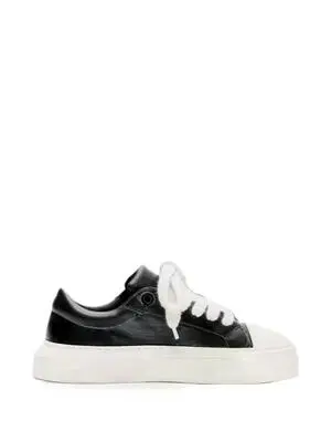 COLE BUXTON The Wilson Court Contrast Toe-cap Sneakers - Black
