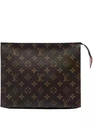 LOUIS VUITTON 2020 Monogram Toiletry Pouch 26 Clutch Bag - Brown