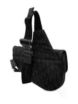 Dior 2019 Oblique Canvas Saddle Crossbody Bag