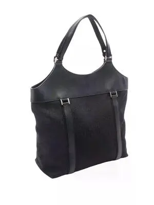 Dior 2000-2007 Diorissimo Trotter Canvas Street Chic Tote Bag - Black