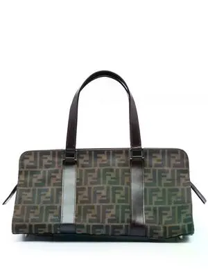 Fendi 2000-2010 Zucca Canvas Handbag - Brown