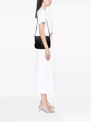 Prada 2000-2013 Tessuto Zip Buckle Messenger Bag Crossbody Bag - Black