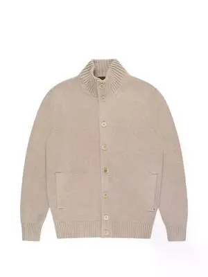 ZANONE Button-up Funnel-neck Cardigan - Neutrals