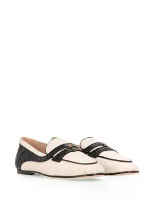 TOD'S Croc-effect T-logo Loafers