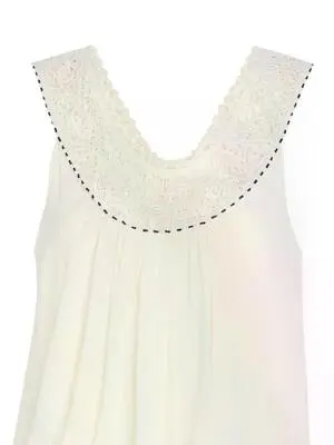 Isabel Marant Étoile Nilany Lace-panel Pleated Playsuit - Neutrals