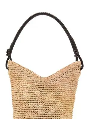 Staud Lani Woven Bucket Bag - Neutrals