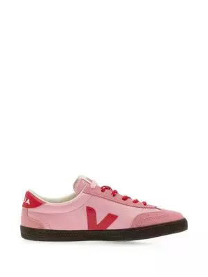 VEJA V-logo Suede Panel Sneakers - Pink