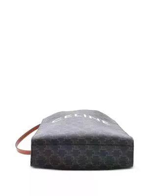 Celine Vertical Cabas Triomphe Coated Canvas Small Tote Bag