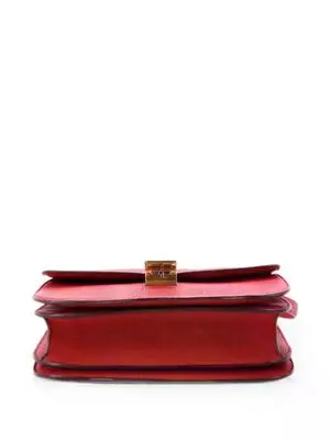 Celine Grainy Leather Medium Crossbody Bag - Red