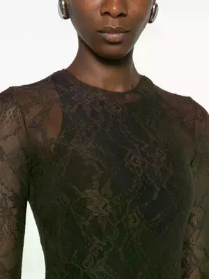 Andamane Sheila Lace Pattern Long Sleeve Jumpsuit