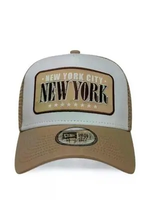 New Era Logo-patch Trucker Cap - White