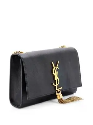 Saint Laurent Monogram Tassel Leather Small Crossbody Bag