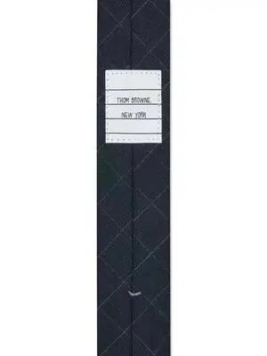 Thom Browne Windowpane-check Rwb-stripe Tie