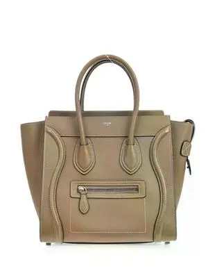 Celine 2022 Luggage Micro Tote Bag - Brown