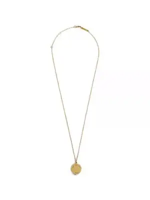 Maison Kitsuné X A. Society Tortoiseshell-effect Logo-pendant Necklace