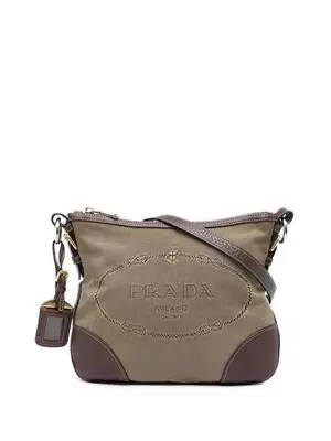 Prada 2000-2026 Canvas Canapa Logo Crossbody Bag - Neutrals