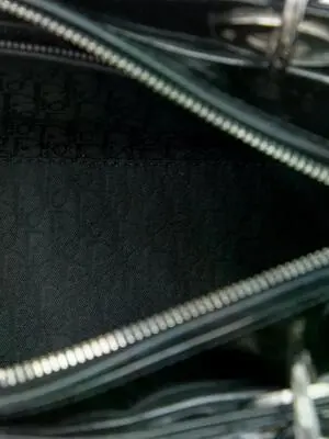 Dior Medium Patent Cannage Lady Satchel - Black